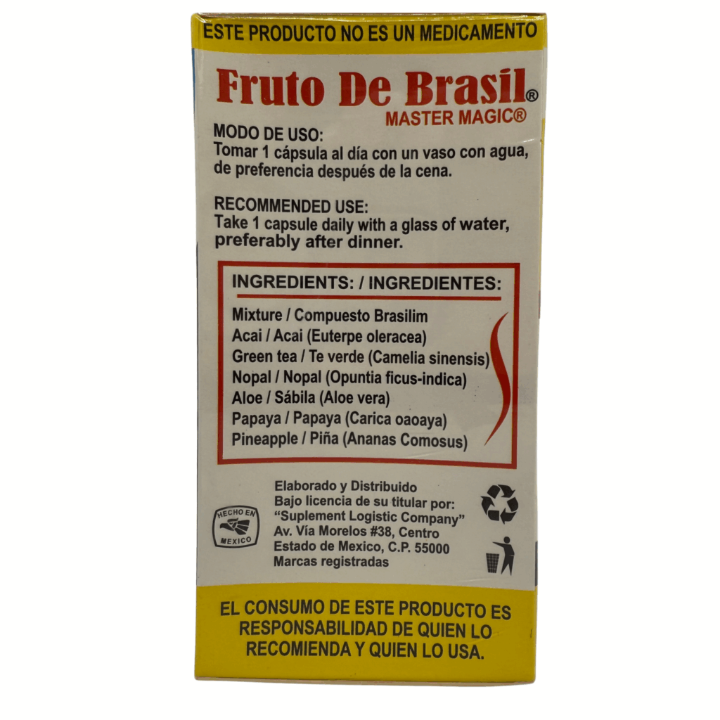 Fruto de Brasil | 30 cápsulas Envio Gratuito A Partir De $299